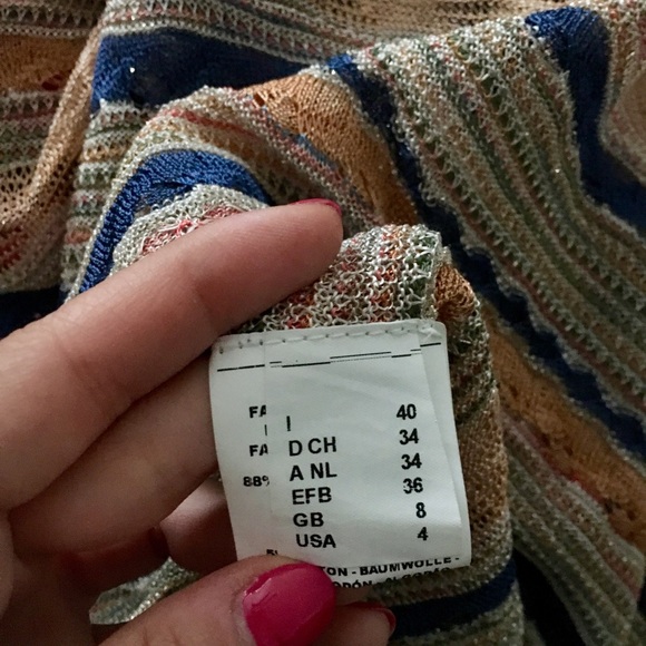 M by Missoni | Sweaters | M Missoni Multicolor Knit Open Sweaters Size 4 | Poshmark